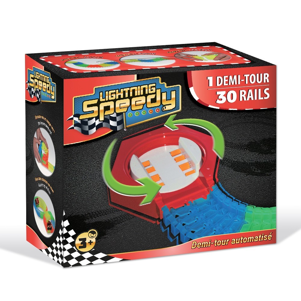 Demi-tour automatisé LIGHTNING SPEEDY et 30 rails luminescents