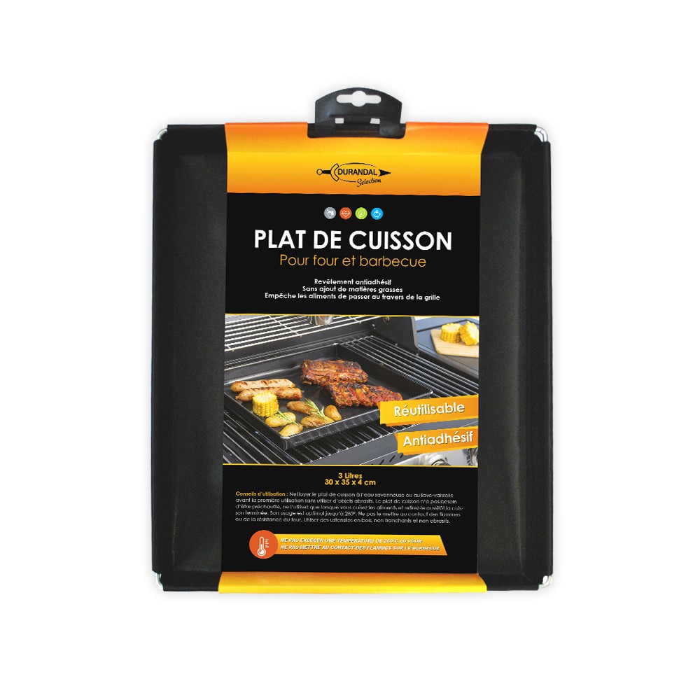 Plat de cuisson barbecue et four grand modèle - Durandal Selection