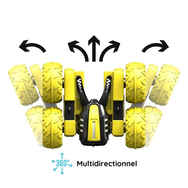 Voiture radiocommandée cascadeuse Twisting Speedy - Mode tornade 360° - Best Of Toys